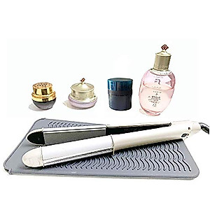 Heat Resistant Silicone Mat Pouch, Mat Cover for Curling Irons, Hair Straightener, Flat Irons and Other Hot Hair Tools, Height 11.5 & Width 6 Inches, Gray