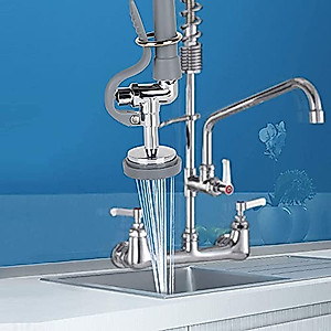 KOLLNIUN Spray Valve Repair Kit 1.42 GPM Pre-Rinse Spray Face for All Commercial Faucet Sink Dish Sprayer Valve, Touch On Kitchen Sink Faucets Repair Kit Replacement, Gray