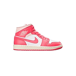 NIKE Jordan 1 Mid Women White/Sea Coral-Atmosphere BQ6472-186 6.5