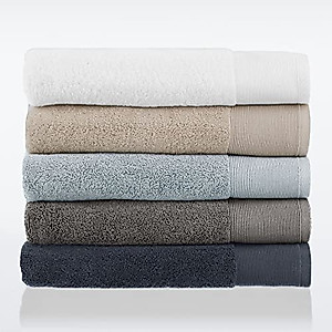 Nate Home by Nate Berkus 100% Cotton Terry 2-Piece Extra Large Bath Sheet Towel Set | 608 GSM, Ultra Soft, Thick Absorbent Towels for Bathroom from mDesign - Set of 2, Charcoal (Dark Gray)