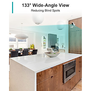 WUUK 4MP Indoor Security Camera, WiFi Camera Indoor Baby Monitor, Pet Camera w/Motion & Human Detection, Night Vision, 24/7 Live View 2-Way Audio, Magnetic Stand, Works w/Alexa & Google Home