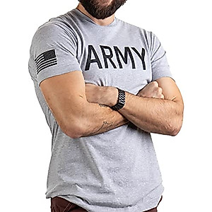 Army PT Style Shirt | U.S. Military Physical Training Workout T-Shirt-(Adult,L)