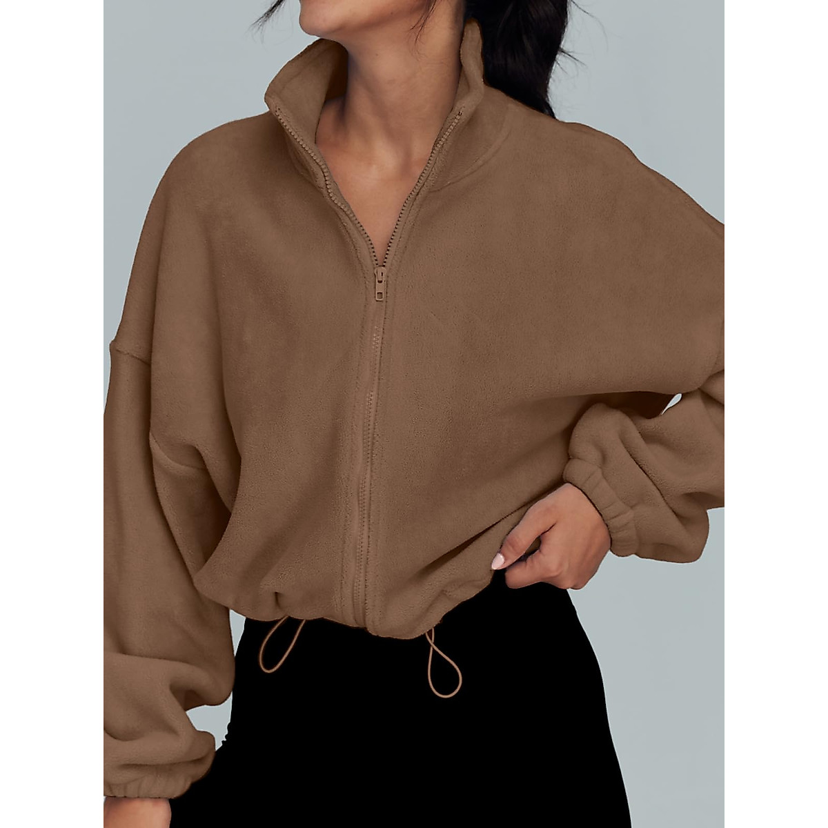 AUTOMET Womens Oversized Sweatshirts Zip Up Fleece Bomber Jackets Hoodies Winter Long Sleeve Fall Crop Coats Puffers Sherpa Trendy Fall Outfits Tops Fashion Clothes 2024