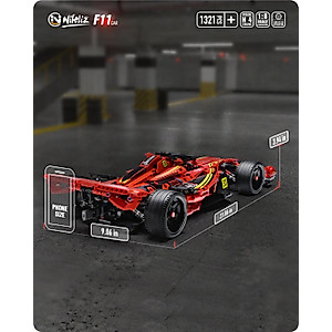 Nifeliz F11 Race Car Building Kit and Engineering Toy, Adult Collectible Technique Building Kit, 1:8 Scale Racing Car Model for Men Teens (1321 PCS)