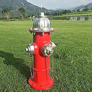 YLSMILE Fake Fire Hydrant for Dogs to Peed on, Dog Fire Hydrant Pee Post, 14.5" Backyard Decor Outdoor Statues Firefighter Gifts for Men (14.5")