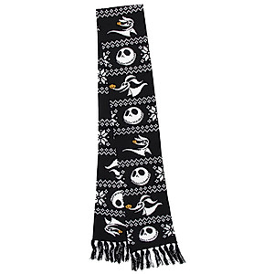 Disney The Nightmare Before Christmas Jack Skellington and Zero Beanie Scarf Set Black