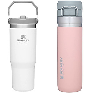 Stanley IceFlow Stainless Steel Tumbler & GO The Quick Flip GO Bottle 24OZ Blush