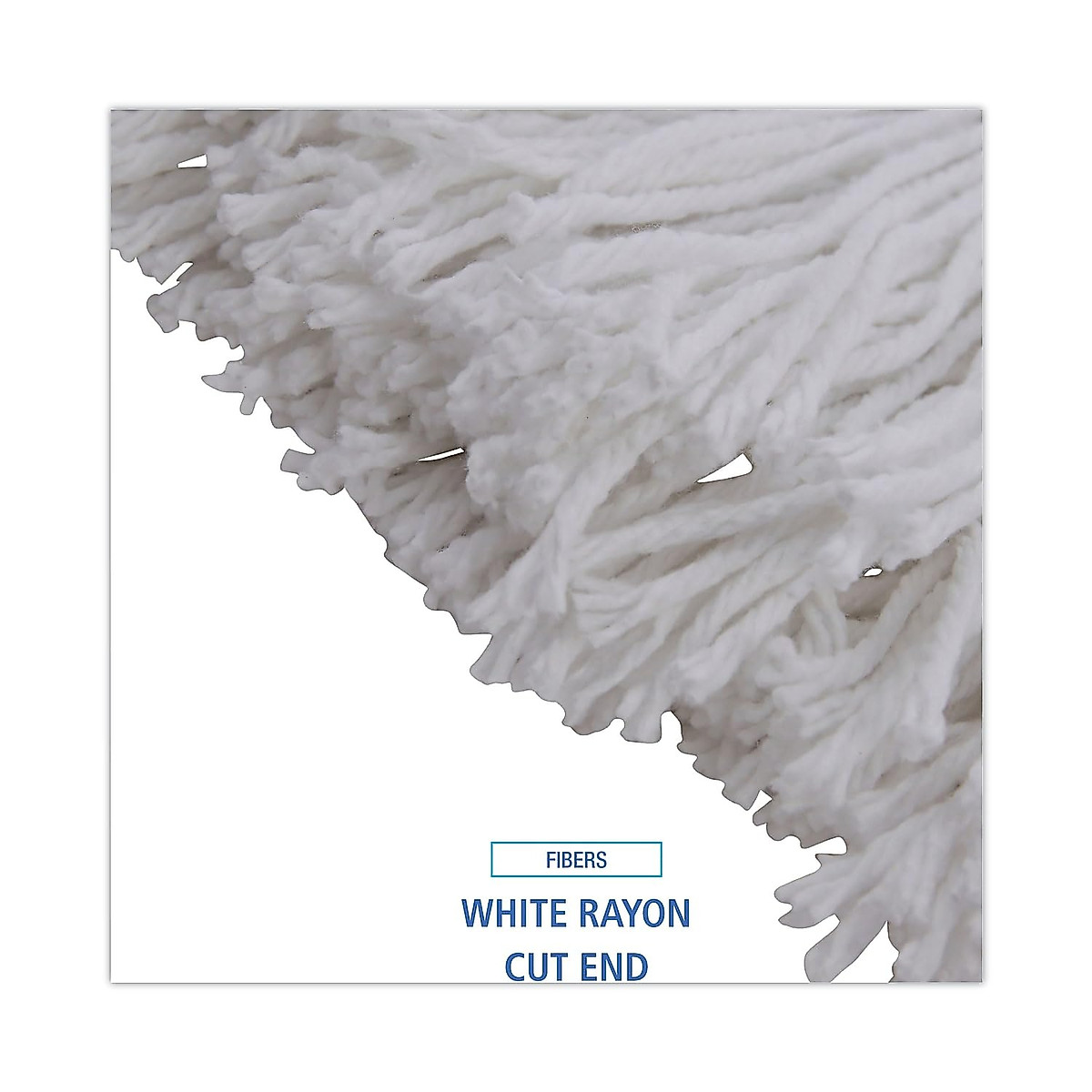 Boardwalk BWK232R 232R Mop Premium Standard Head Rayon Fiber 32oz White 12/Carton, 32 oz