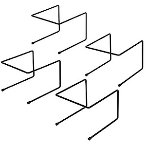 MyGift Black Metal Pizza Table Stands, Tabletop Pizza Pan Riser Food Platter Tray and Display Rack, Set of 4