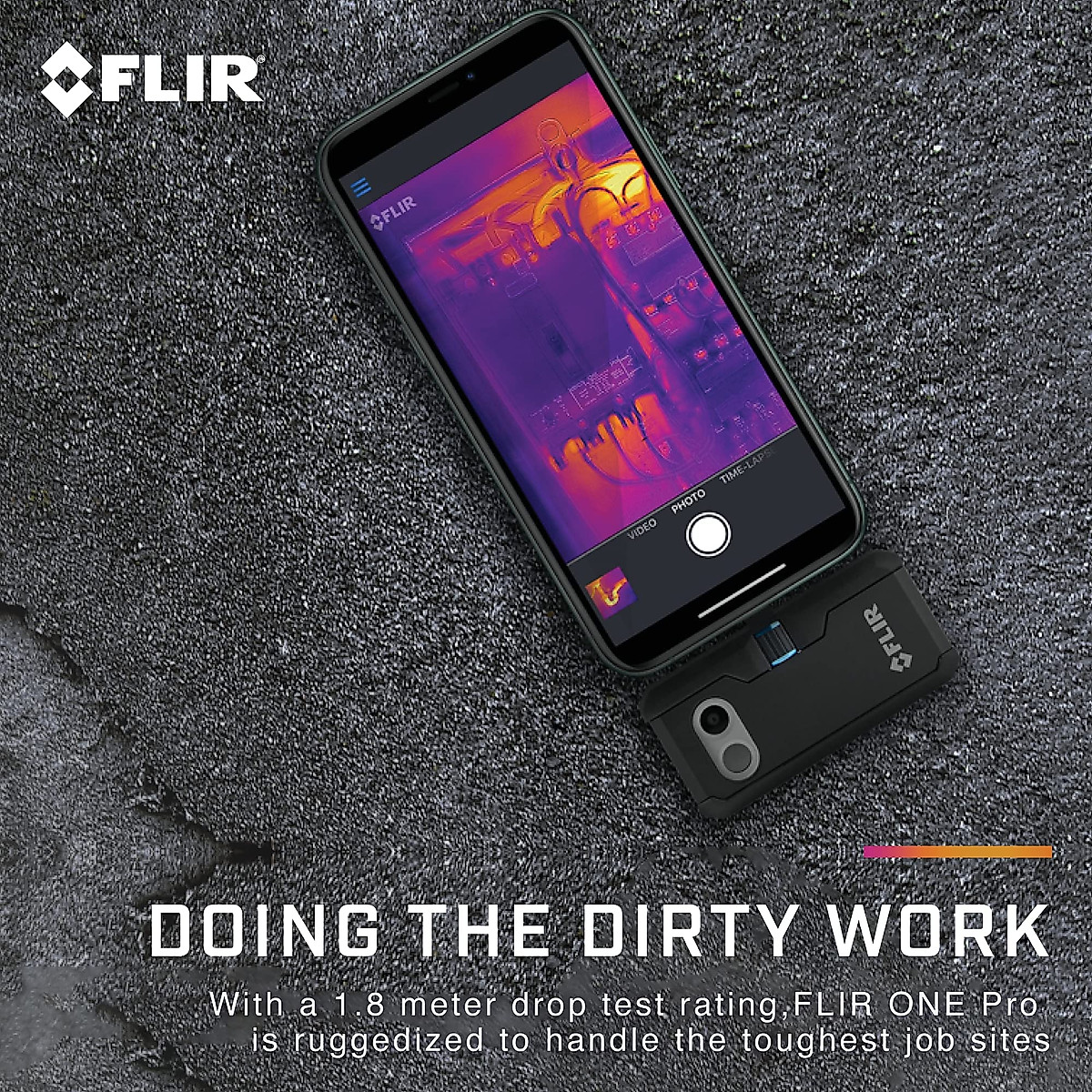 FLIR ONE Pro - iOS - Professional Grade Thermal Camera for Smartphones - with VividIR and MSX Image Enhancement Technology