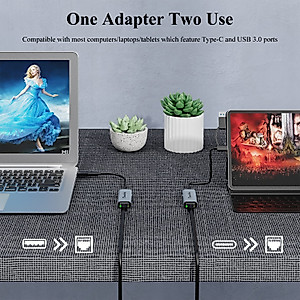 WAVLINK USB to 2.5G Ethernet Adapter, 2-in-1 USB C/USB 3.0 Ethernet Adapter for Laptop Compatible with Thunderbolt 3/4, Ethernet to USB Adapter for MacBook Pro/Air, iPad Pro, Dell XPS, Surface Lapt