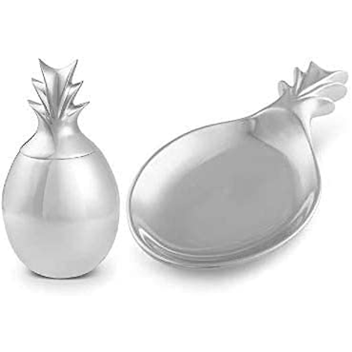 Nambe - Home Decor Collection - Pineapple Canister with Lid - Measures at 4.5" x 4.5" x 8" - Made with Nambe Alloy - Designed by Karim Rashid