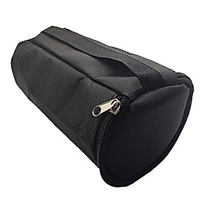 Sovenny Multifunction Cylinder Zippered Canvas Pen Bag Pencil Marker Case Stationary Storage Bottle Travel Cosmetic Bag