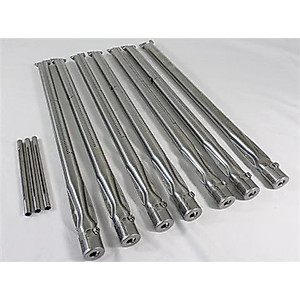 BBQ Grill 6-Pack Stainless Steel Burner & Smoker Set Plus 3 Crossover Burner Tubes Compatible With Most Weber Grills BCP85663 OEM