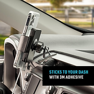 Nite Ize Squeeze Universal Dash Mount - Phone Holder & Mount for Car Dashboard - Cell Phone Accessories with Universal Design - Black