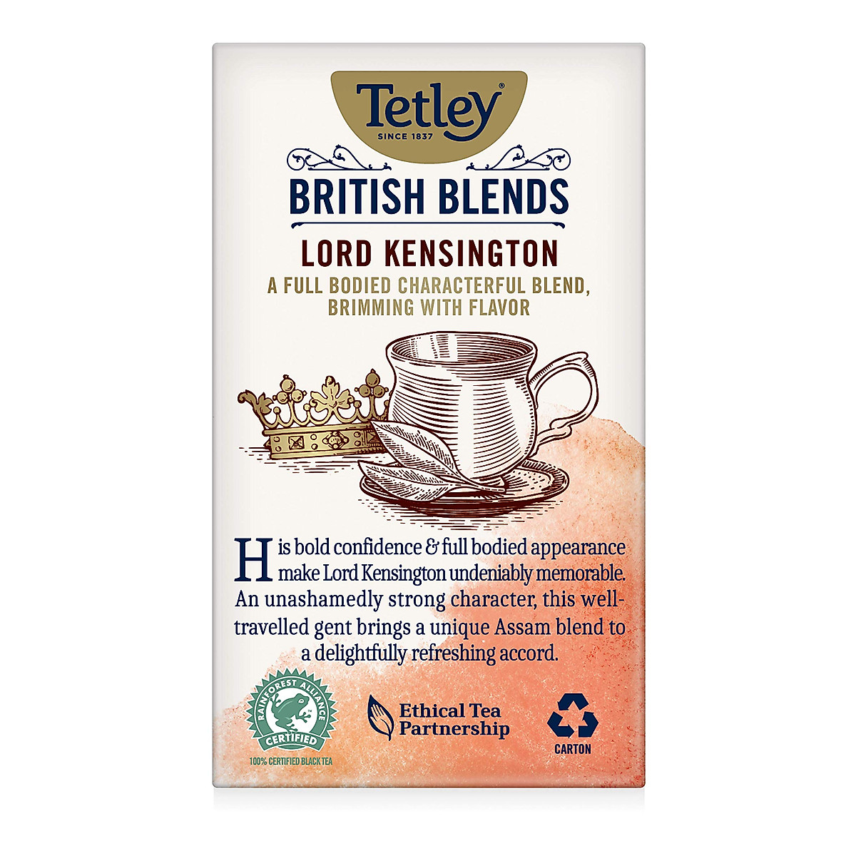 Tetley British Blends Lord Kensington Black Tea, Strong & Full Bodied Tea, 20 Teabags (Pack of 6)