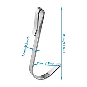 WHYHKJ 12PCS S-Shaped Stainless Steel Hanger Clip-on Hook Wire Rack Hook Wire Shelving Accessories Wire Rack Hook J Shaped Hook,Heavy Duty S Hook Rack Hooks Hanging J Rail Hooks