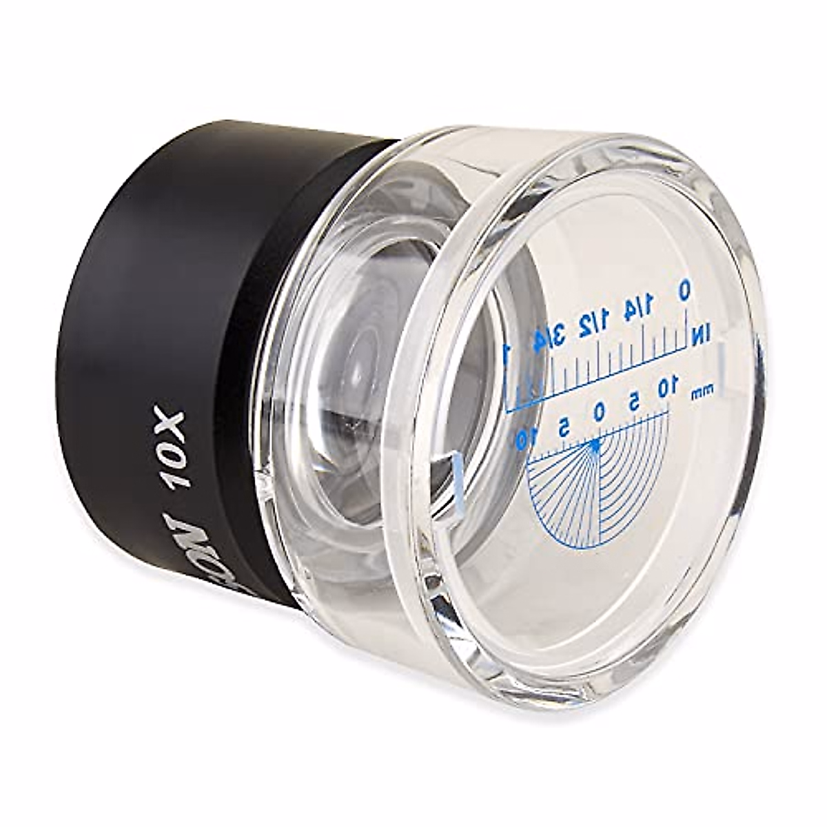 Carson LumiLoupe 10x Power Pre-Focused Stand Magnifier With Dual Lens and Snap-On Reticle (LL-20)