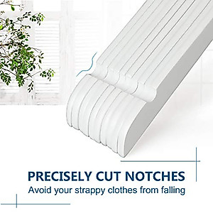 TOPIA HANGER White Wooden Hangers 20 Pack, 0.28 inch Slim Beech Wood Clothes Hanger with Flat Design and Smooth Notches, Lightweight&Durable Space Saving Hangers for Shirt, Coat, Camisole-CT30W