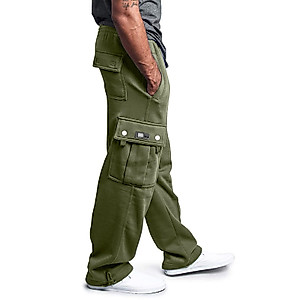 Cargo Pants Women Workout Sets for Men Green Town Lightweight Sweatpants Men 3/4 Pants Men Mens Jogger Sweatpants Athletic Set Reflective Pants(08-Army Green,X-Large)