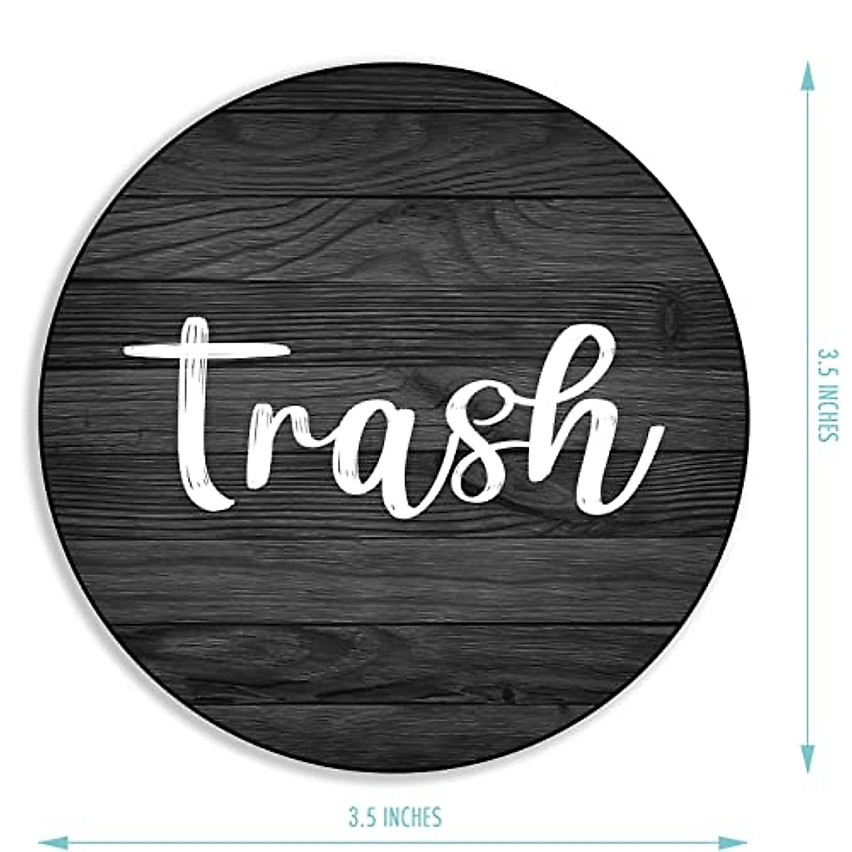 BabyPop! Recycle Trash Can Combo, Recycle Magnet for Trash Can, Garbage Recycle Bin Combo, Trash Recycle Bin Combo, Farmhouse Rustic Design