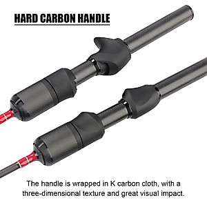 Rosewood DarkLight Short Carbon Handle Ultra Light Spinning Fishing Rod UL Casting Rod Ultralight Portable Rods for Streamer Fishing (1.55m Casting Rod)