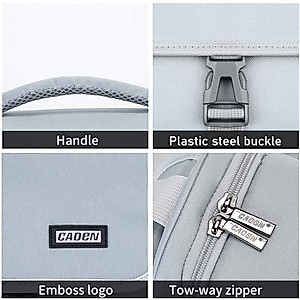 CADeN Camera Bag Case Shoulder Crossbody Bag Compatible for Nikon, Canon, Sony, DSLR SLR Mirrorless Cameras and Lenses (1.0 Grey, Small)