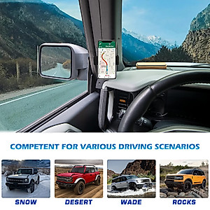 Dashboard Left Side Phone Holder Mount, Anti-Shake Stabilizer Custom Adjustable Cell Phone Holder for Ford Bronco Accessories 2021 2022 2023