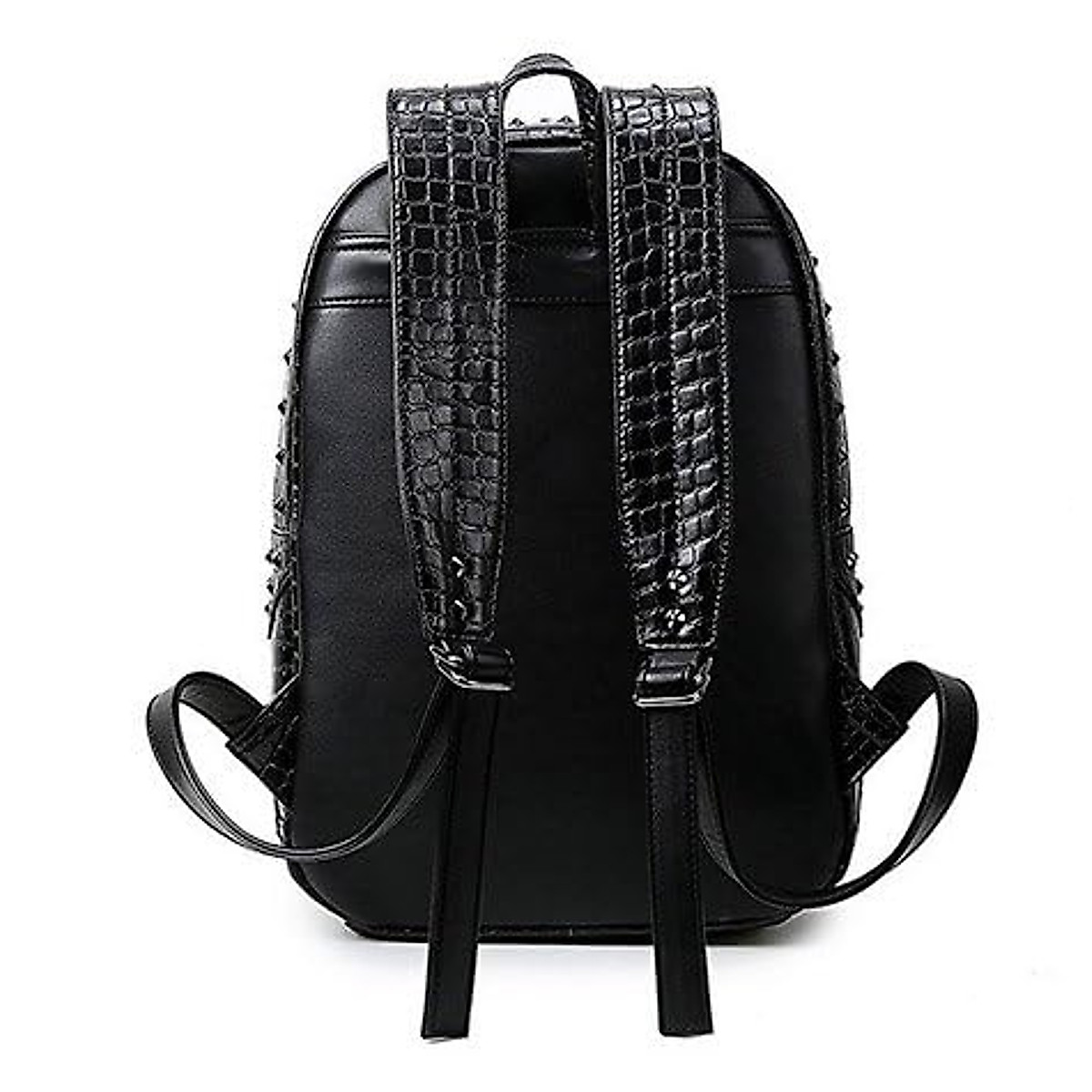 seamand Personalized 3D Lion PU Leather Casual Laptop Backpack for Men Durable Travel Daypack (Silver color)