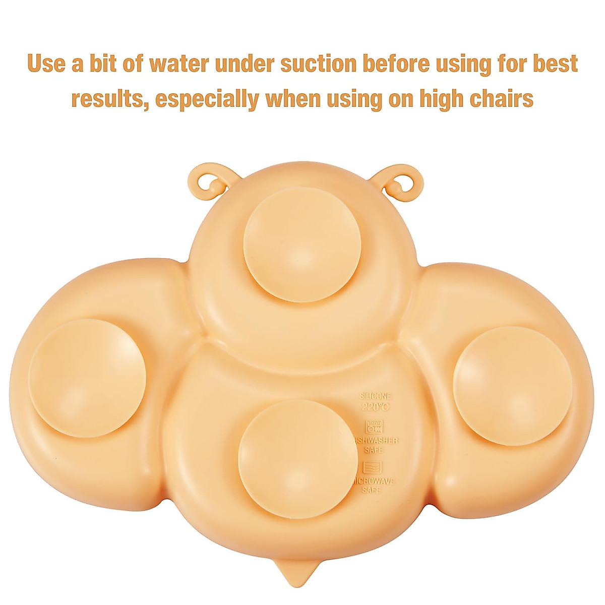 PandaEar Silicone Suction Plates with 3 Spoons Forks for Babies & Toddlers| Divided Unbreakable Toddler Plate| Baby Led Weaning Supplies Self Feeding Eating Utensils| BPA-Free