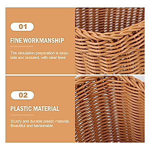 Garneck Wicker Market Basket Bag, Big Wicker Storage Basket for Beach, Laundry, Toy, Blanket, Storage, Baby, or Picnic