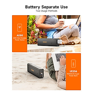 RUNHOOD Portable Power Station Rallye 1200 Plus, 1296Wh Swappable&Replaceable Batteries, 3X1200W(Peak 2400W) Pure Sine Wave AC Solar Generator Qiuck Restore Power for Outdoors Camping/RVs/CPAP/HomeUse