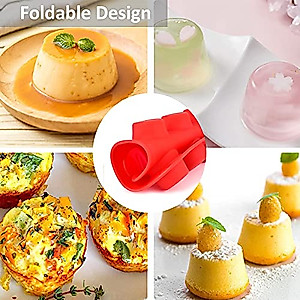 Wolecok Silicone Muffin Pan,Food-Grade Muffin Tins Set of 2,BPA Free Heat Resistant Up to 446°F,100% Silicone Cupcake Baking Pan with 12 Cups Non Stick,Easy to Clean and Fold Storage