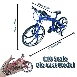 Yes Baby 1:10 Alloy Finger Mountain Bike, Toy Mountain Bike Cake Topper, Miniature Bike Model Mountain Bike Gift Bicycle Ornament Home Decoration