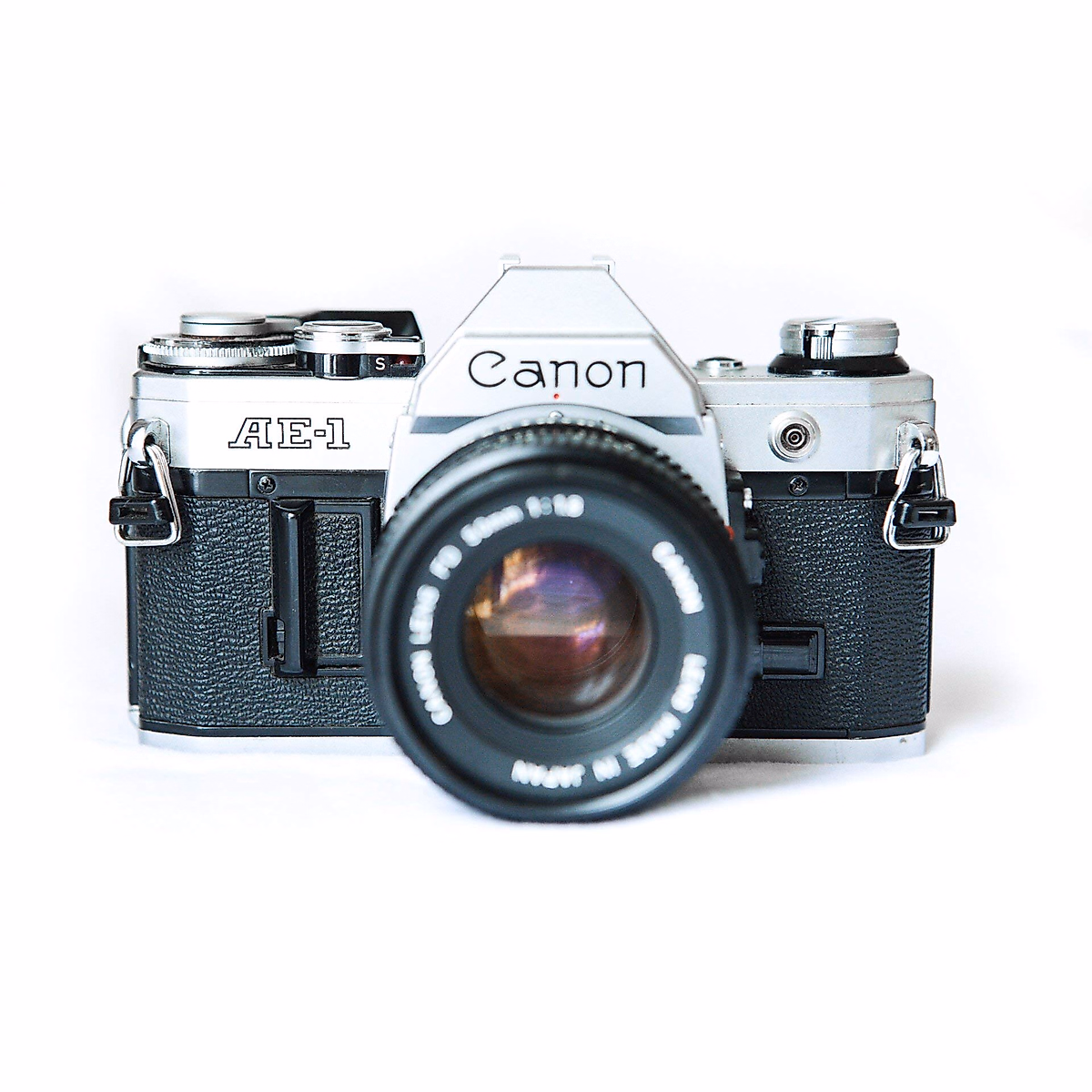 Vintage Canon AE-1 35mm SLR Camera with 50mm 1:1.8 Lens (Renewed)