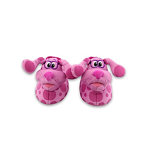 Blue's Clues & You Magenta Toddler Plush 3D Sock Top Slippers (5-6 M US Toddler, Magenta)