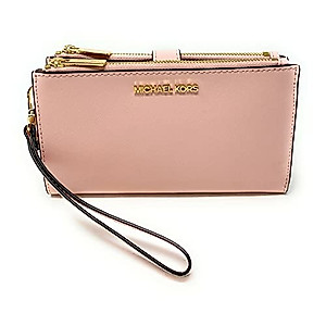 Michael Kors Women's Jet Set Travel Double Zip Wristlet (powder blush)