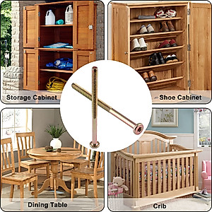 Bonsicoky M6x90mm Button Head Socket Cap Bolts Screws, 10Pcs Zinc Plated Carbon Steel Allen Hex Drive, Full Machine Thread with Bonus Hex Key