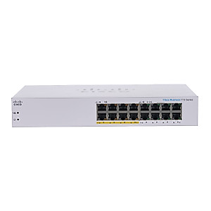 Cisco Business CBS110-16PP-D Unmanaged Switch | 16 Port GE | Partial PoE | Limited Lifetime Protection (CBS110-16PP-D)