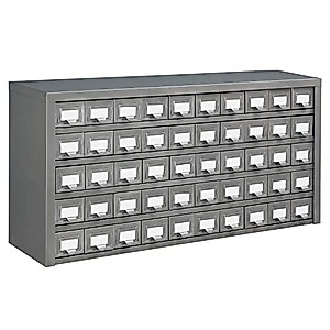 Global Industrial 50 Drawer Cabinet, Steel, 36x9x17-3/4
