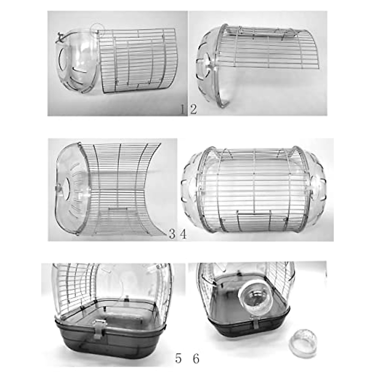 Misyue Hamster Travel Portable Carrier Cage Small Animal Carry Case with Water Bottle&foodbowl&Running Wheel for Dwarf Hamster,Ferrets,Hedgehog,Chinchilla (Blue)