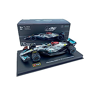 HTLNUZD Bburago 1:43 F1Mercedes AMGW13 #44 Lewis Hamilton 1/43 Racing Car W13 #44 Super Formula One Alloy Luxury Die Cast Collection Vehicles Model (Hardcover W13#44)