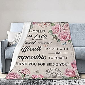 Nahjiiem Boss Blanket Boss Gifts for Women Boss Throws Blankets Boss Day Gift Birthday Retirement Valentine's Day Gifts 50"×60"