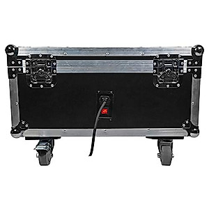 Rockville Best Pack 60 Black (6) Battery Wash Lights+Wireless DMX+Charging Case