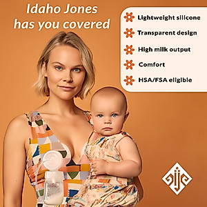 Idaho Jones Ultimate Pumping Combo: Cushy Silicone Flanges - Pack of 2, 21mm + Idaho Jones Spectra Base Connectors - Optimal Comfort and Seamless Adaptability