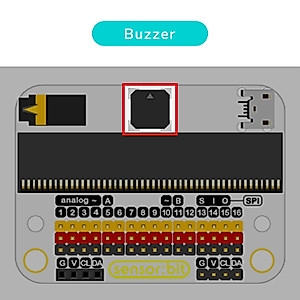 ELECFREAKS microbit Sensor:bit 3v Expansion Board Mini Micro:bit Breakout Board with 16 GVS Interface Integrated Buzzer and Audio Jack Adapter Shield IO IIC Ports Compatible with Lego Jack