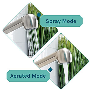 JS Jackson Supplies Dual Handle Pull Out Faucet, Stainless Steel Finish, 4 Inch Center Set, Universal Utility Sink or Laundry Tub ABS Plastic Faucet with Spray Setting