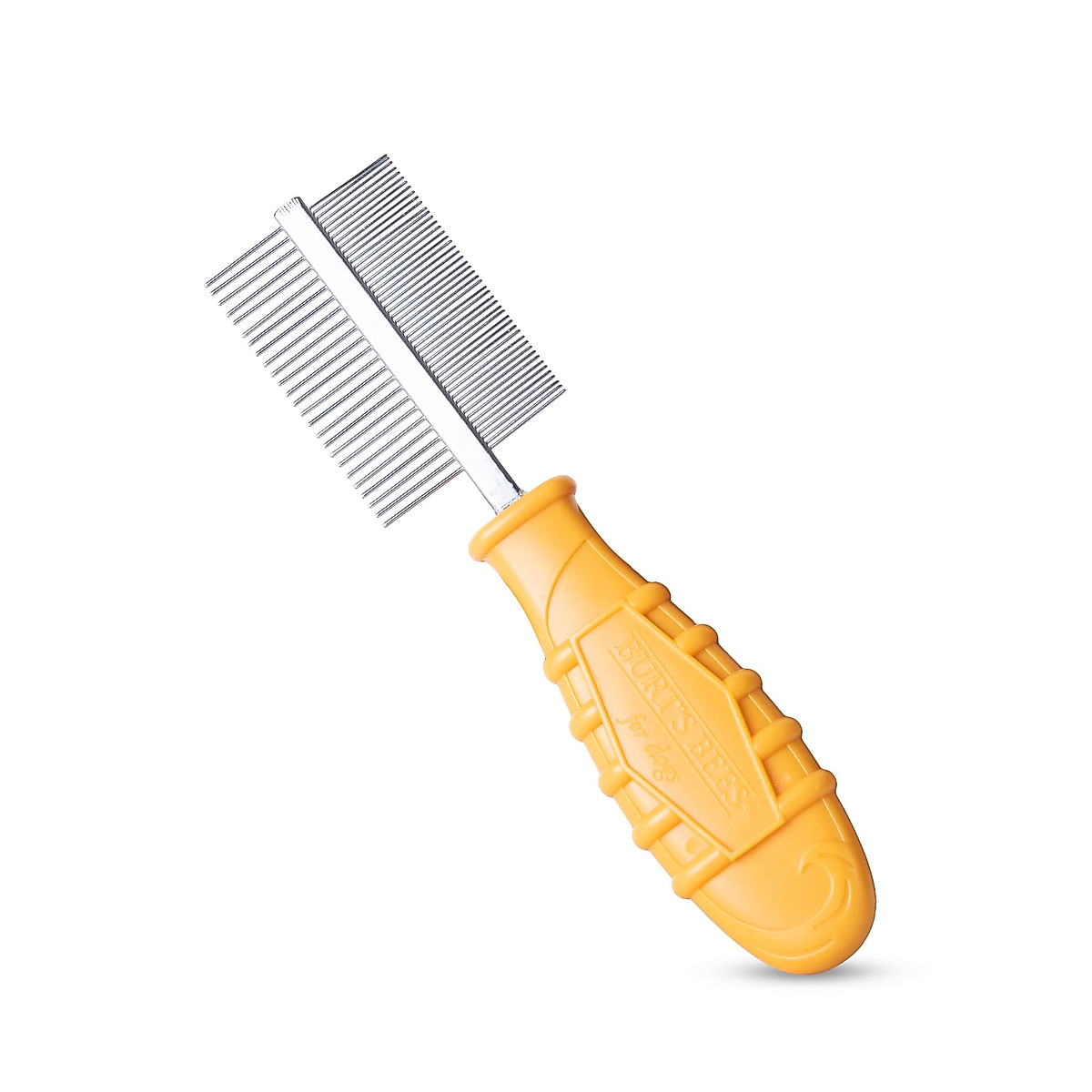 Burt's Bees for Pets Dual Sided Grooming Comb with Handle from Recycled Plastics | 2-in-1 Tool for Pet Grooming and Flea Removal