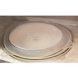 Handy Housewares 10" Round Vented Microwave Splatter Guard Food Bowl Cover - Helps Keep Your Microwave Clean (1-pack)