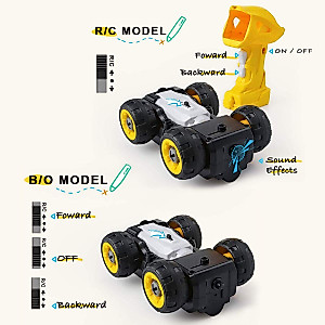 QUN FENG Take Apart Toys with Electric Drill|Remote Control Car 2 in 1 Construction Truck School Bus Taxi|Gift Toys for Boys 3,4,5,6,7 Year Olds|2.4G Stem Building Learning Toys